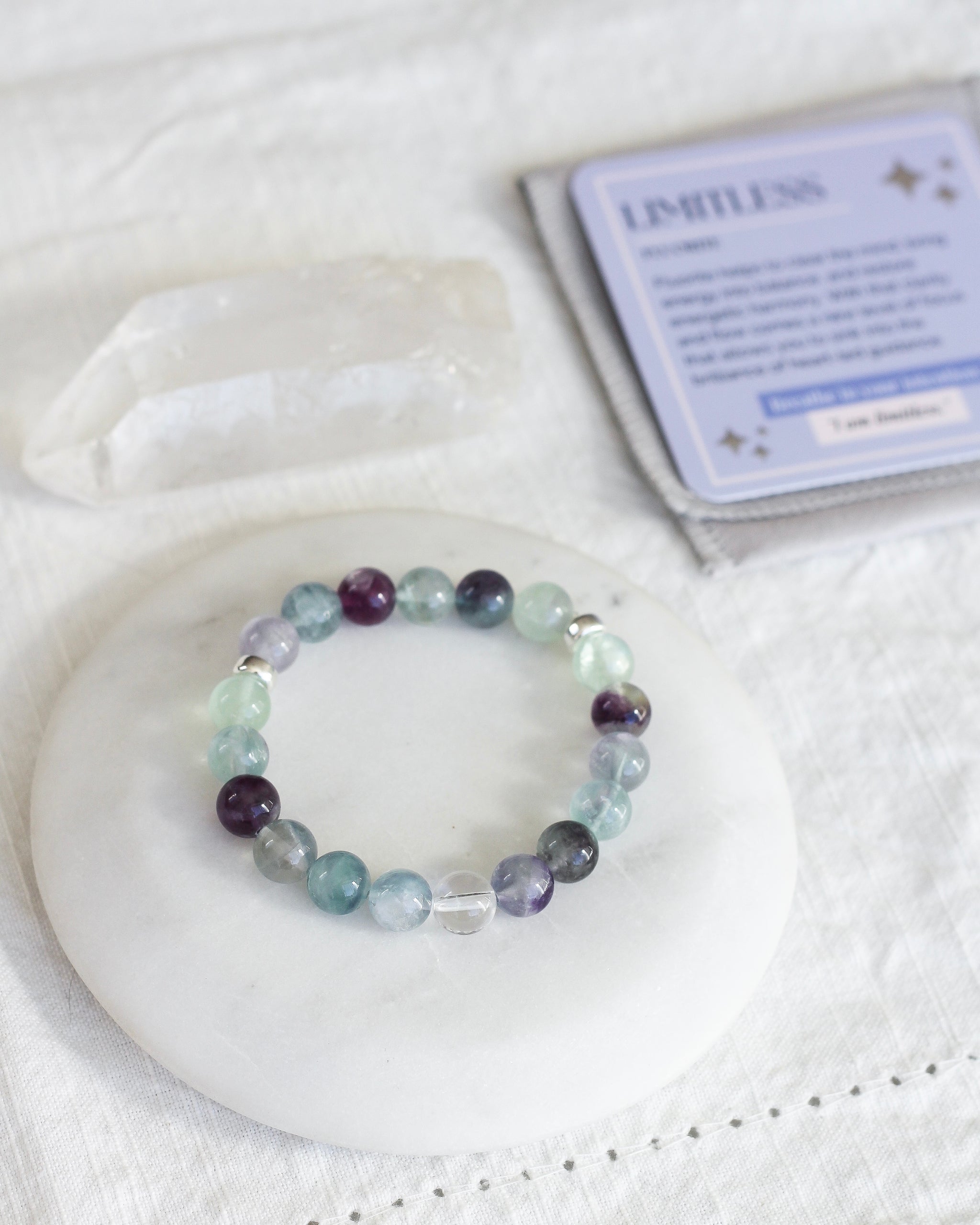 Limitless Aura Stretch Bracelet | Fluorite | The Beautiful Nomad